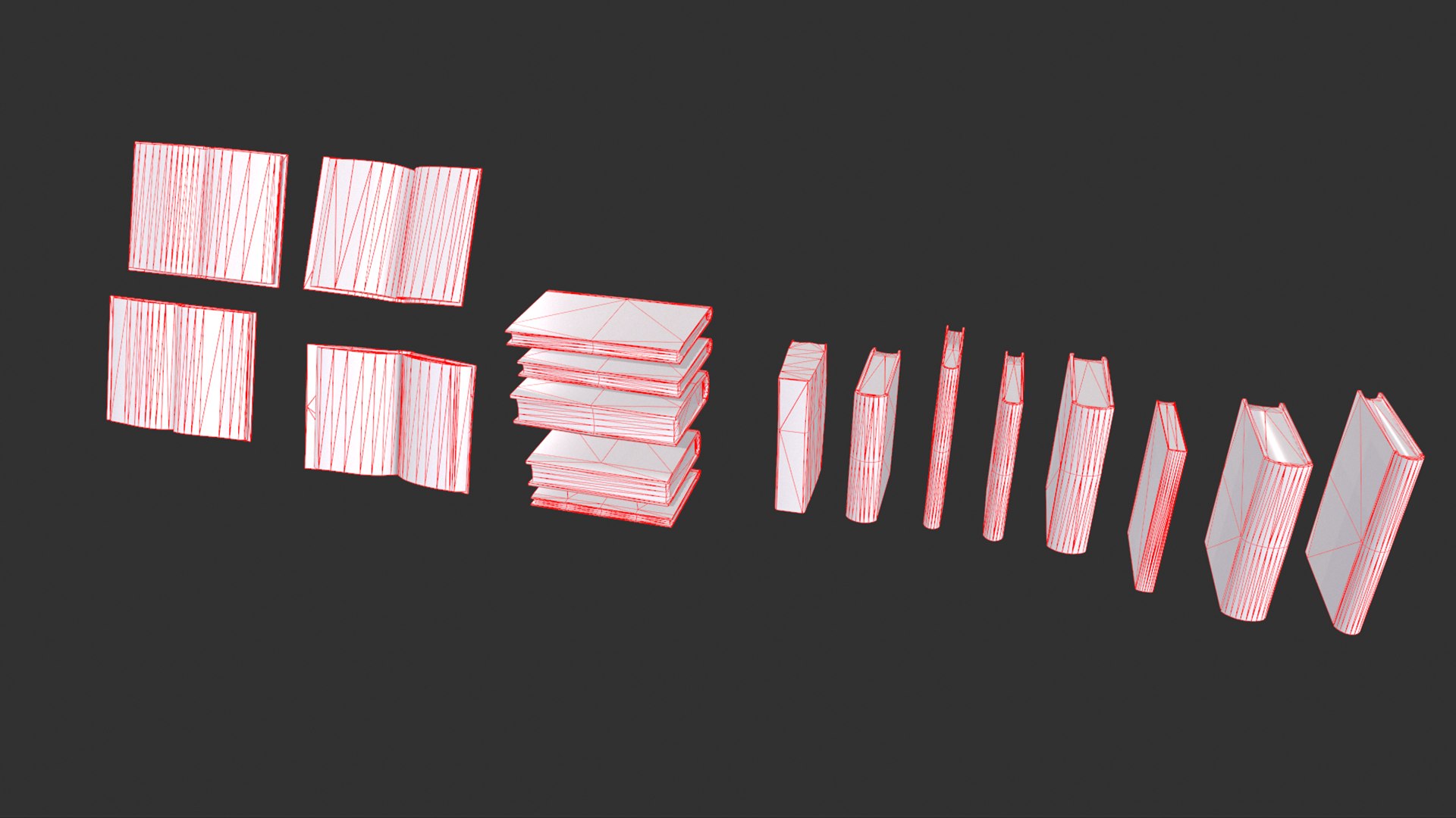 Set Of Books 3D Model - TurboSquid 1788794