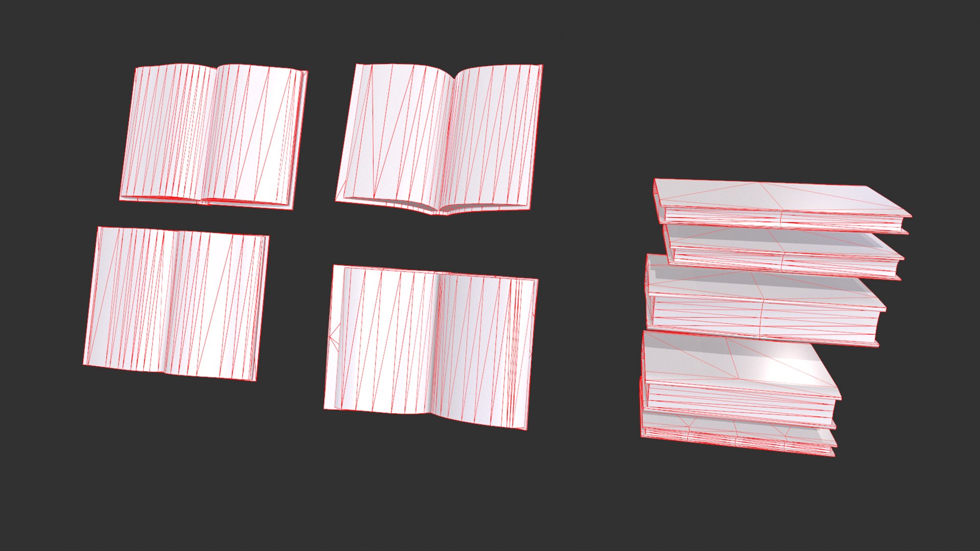 Set Of Books 3D Model - TurboSquid 1788794