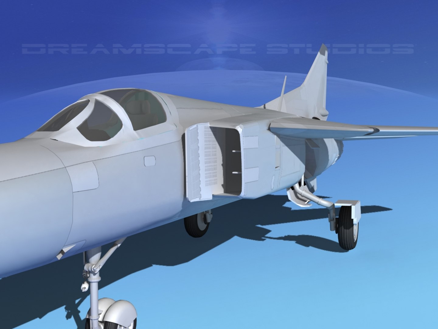 3d Model Mig-23 Flogger B Fighter