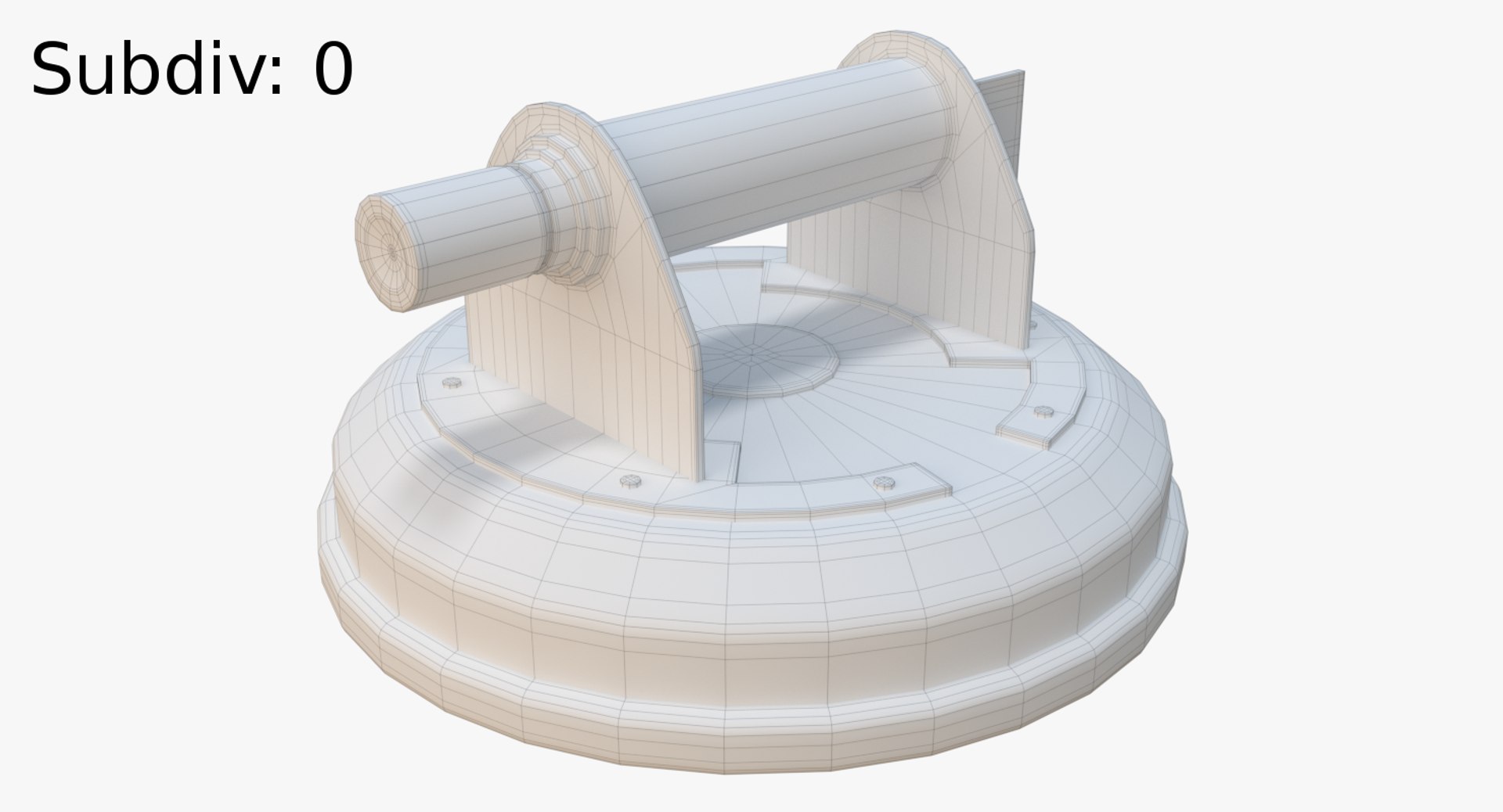 3d Glass Suction Cup Model