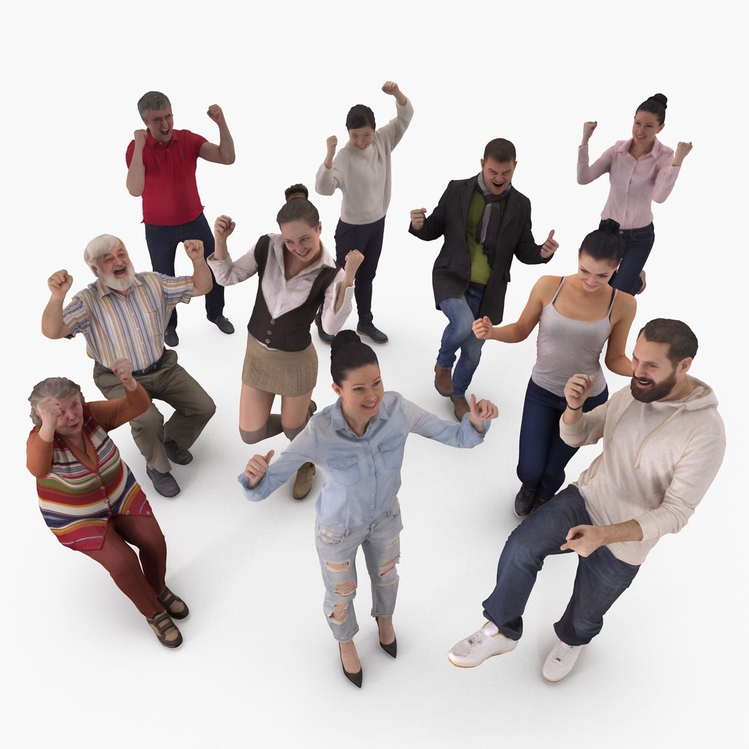 3D FAN PEOPLE COLLECTION With Full Bodies - TurboSquid 2172120