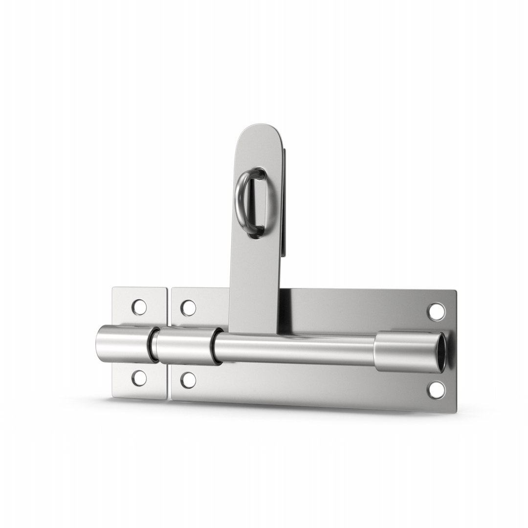 Silver Door Sliding Lock 3D Model - TurboSquid 2147546