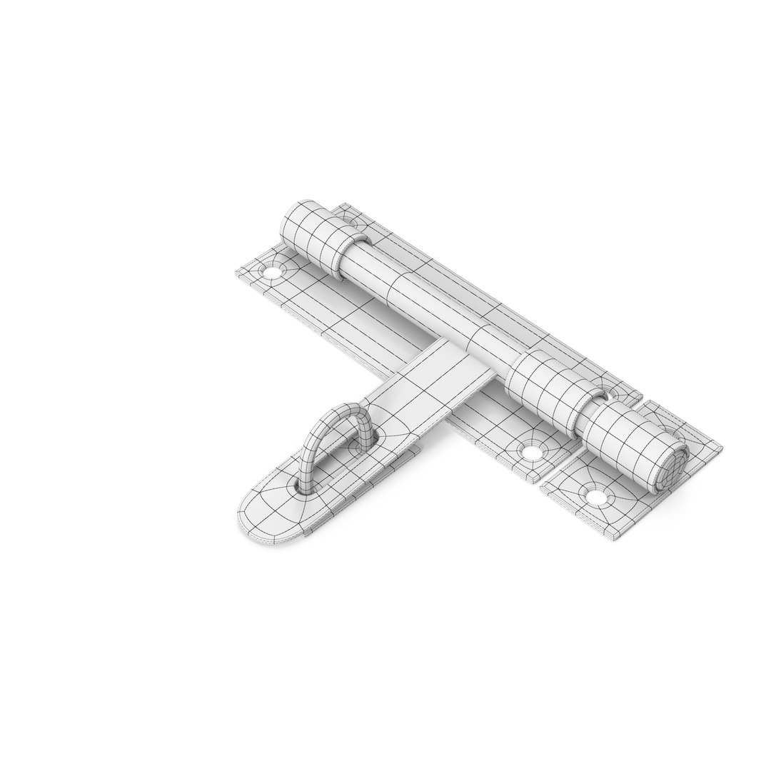 Silver Door Sliding Lock 3D Model - TurboSquid 2147546