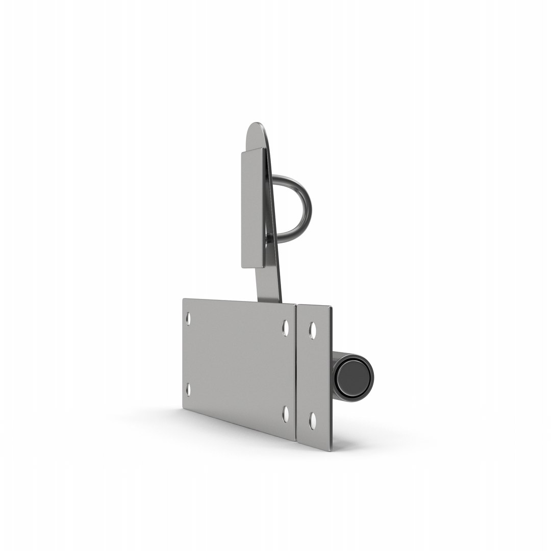 Silver Door Sliding Lock 3D Model - TurboSquid 2147546