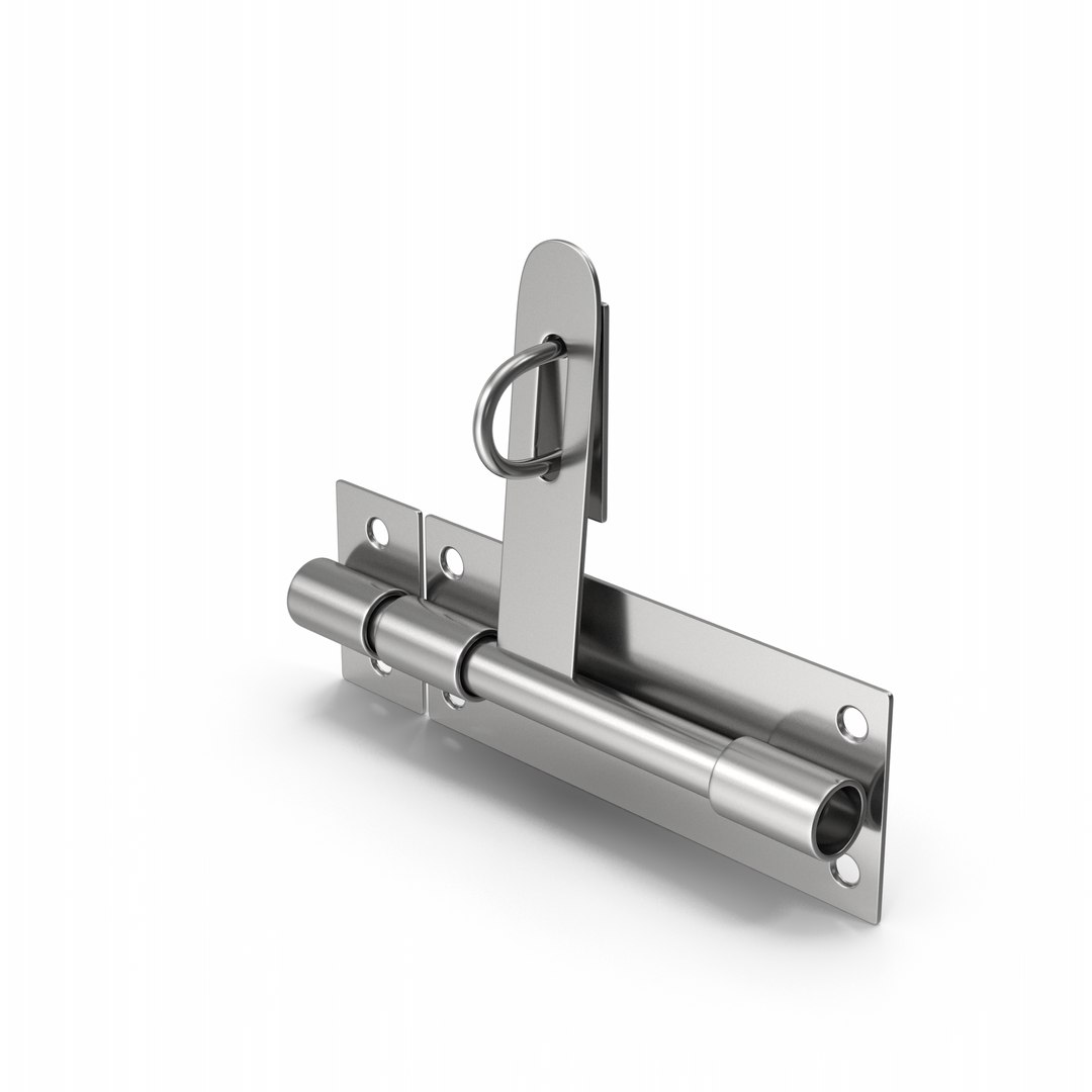 Silver Door Sliding Lock 3D Model - TurboSquid 2147546