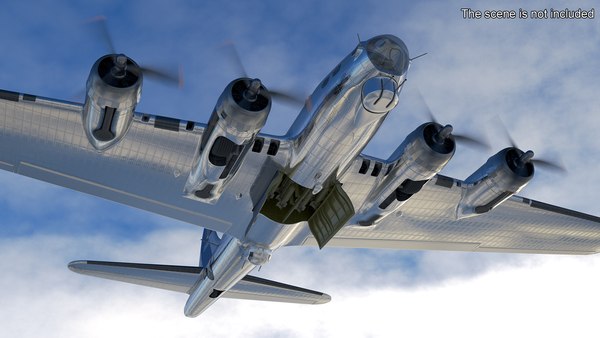 마야를 위해 조작된 보잉 B-17 프로펠러 항공기 폭격기 3D 모델 - TurboSquid 2270748