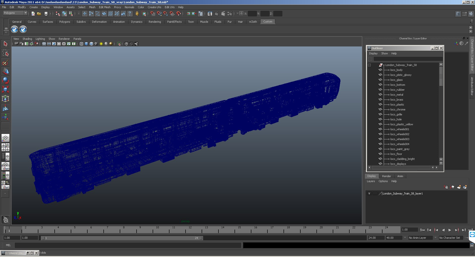 3D London Subway Train S8 Model - TurboSquid 1305575