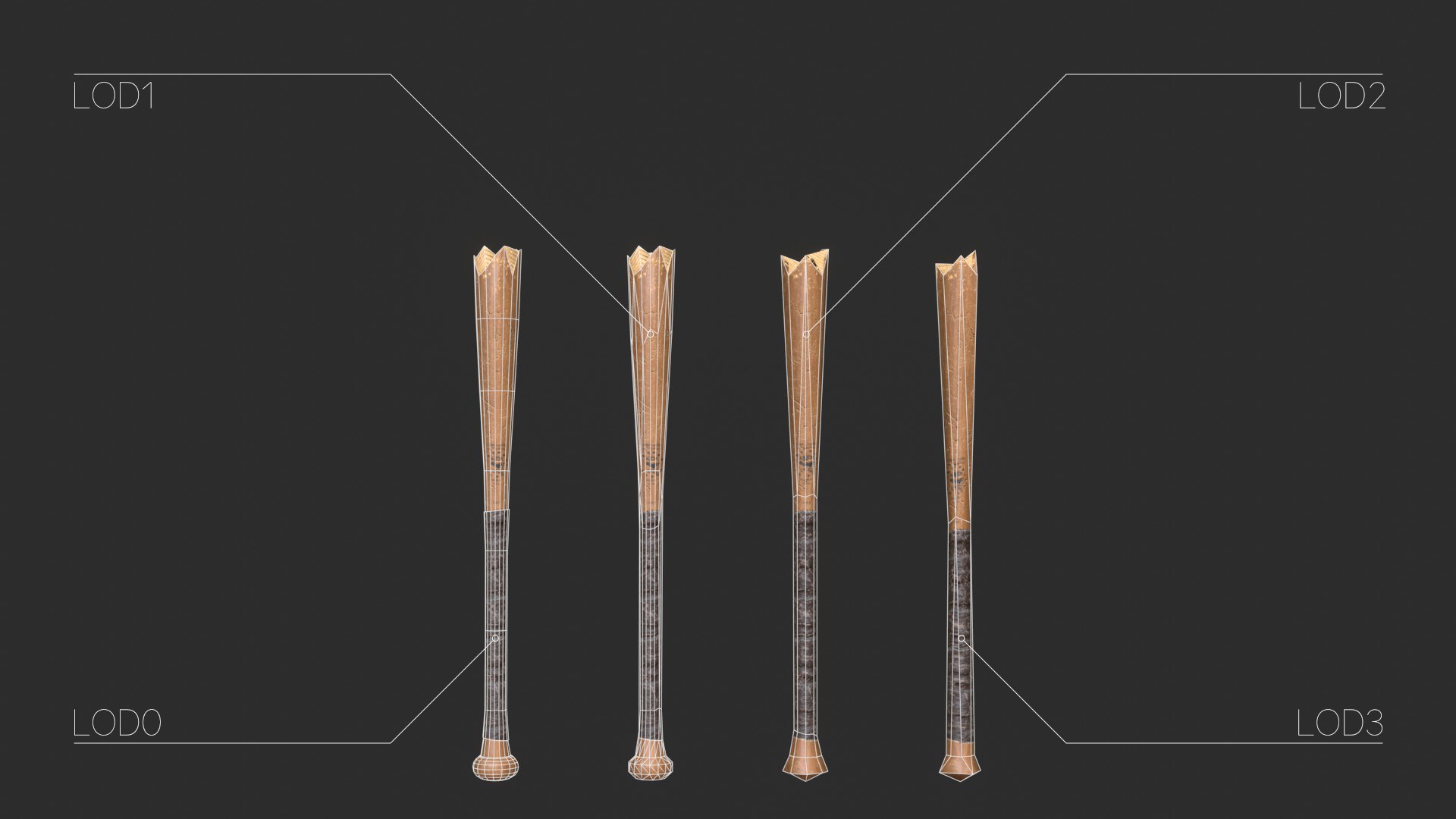 Baseball Bats Assets 3D Model - TurboSquid 1690662