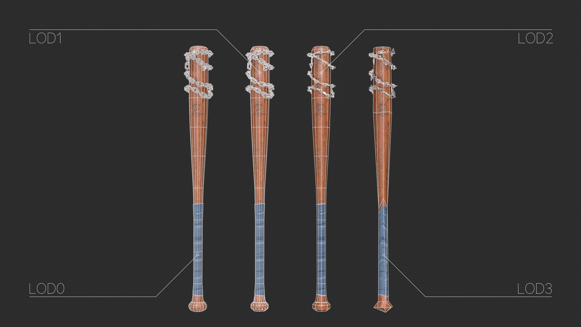 Baseball Bats Assets 3D Model - TurboSquid 1690662