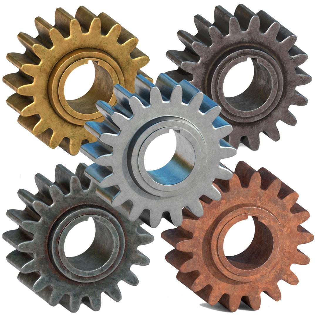 3D Model Realistic Metalic Gears - TurboSquid 1699369