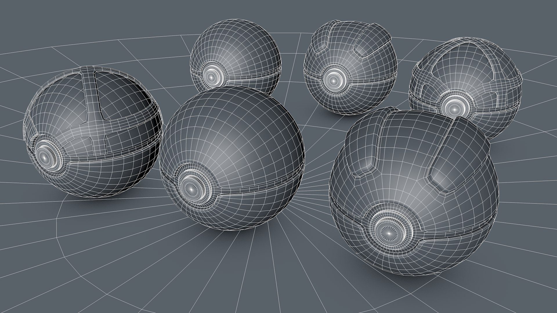 3d Model Poke Balls
