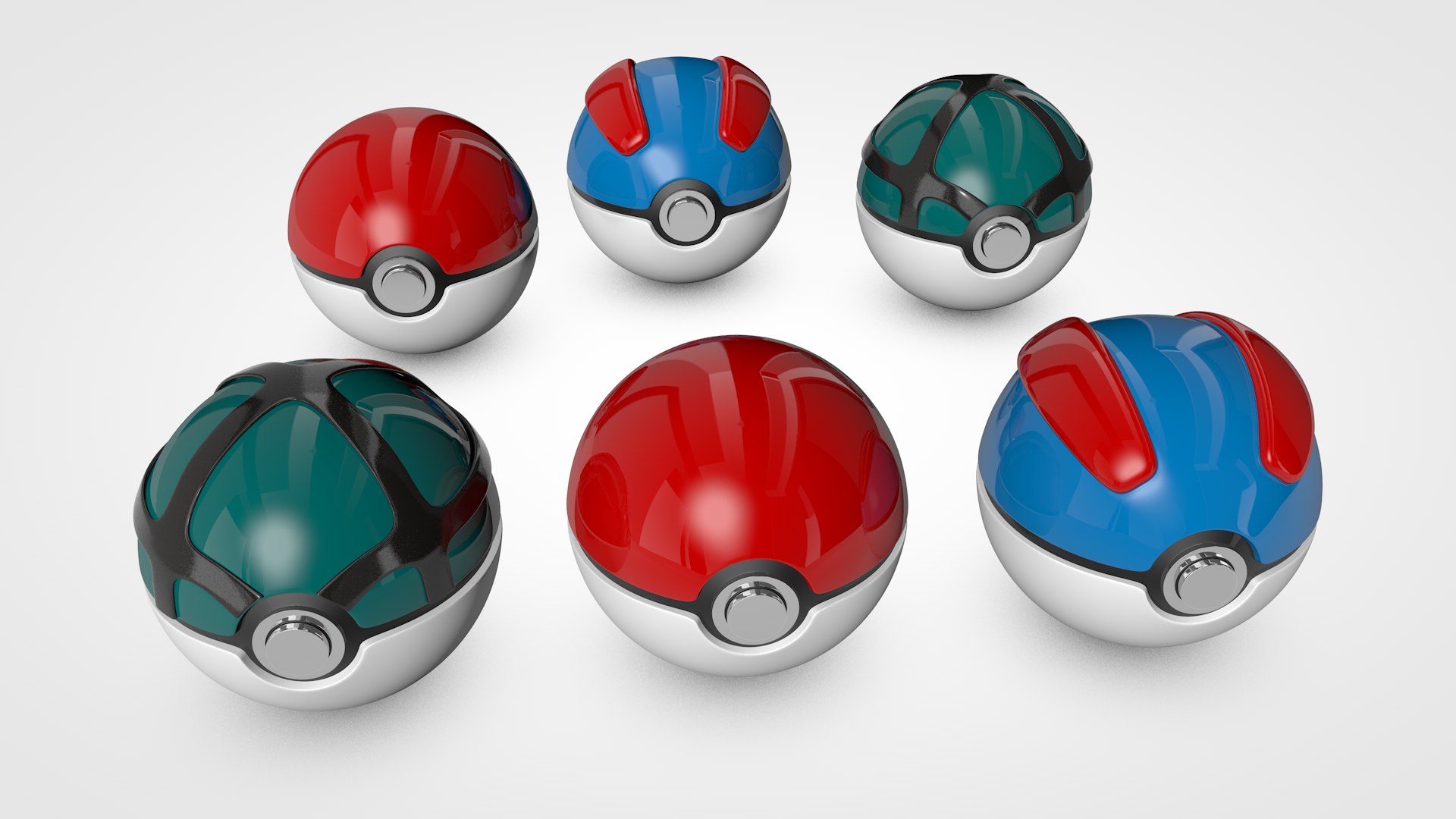 3d Model Poke Balls