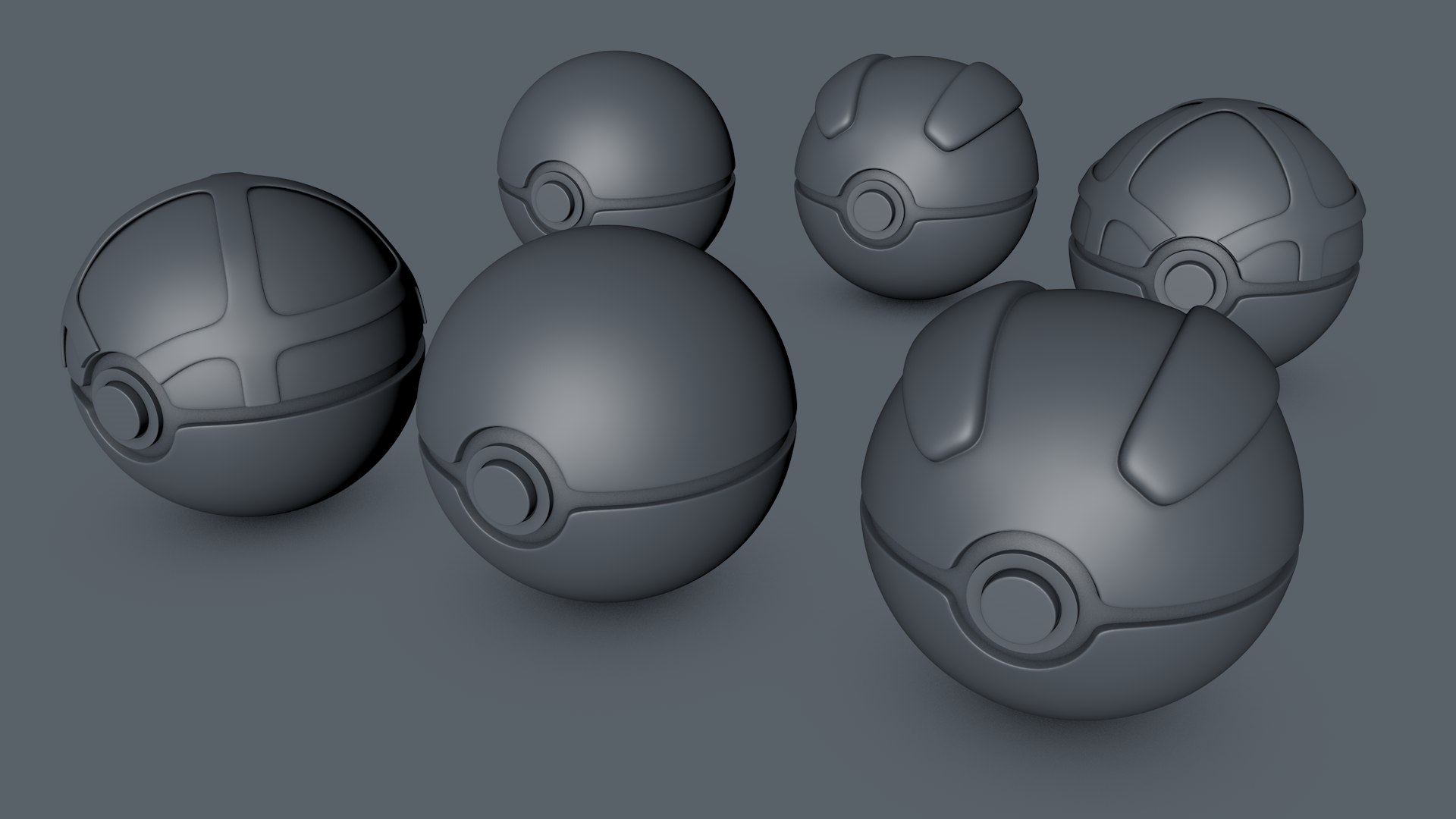 3d Model Poke Balls