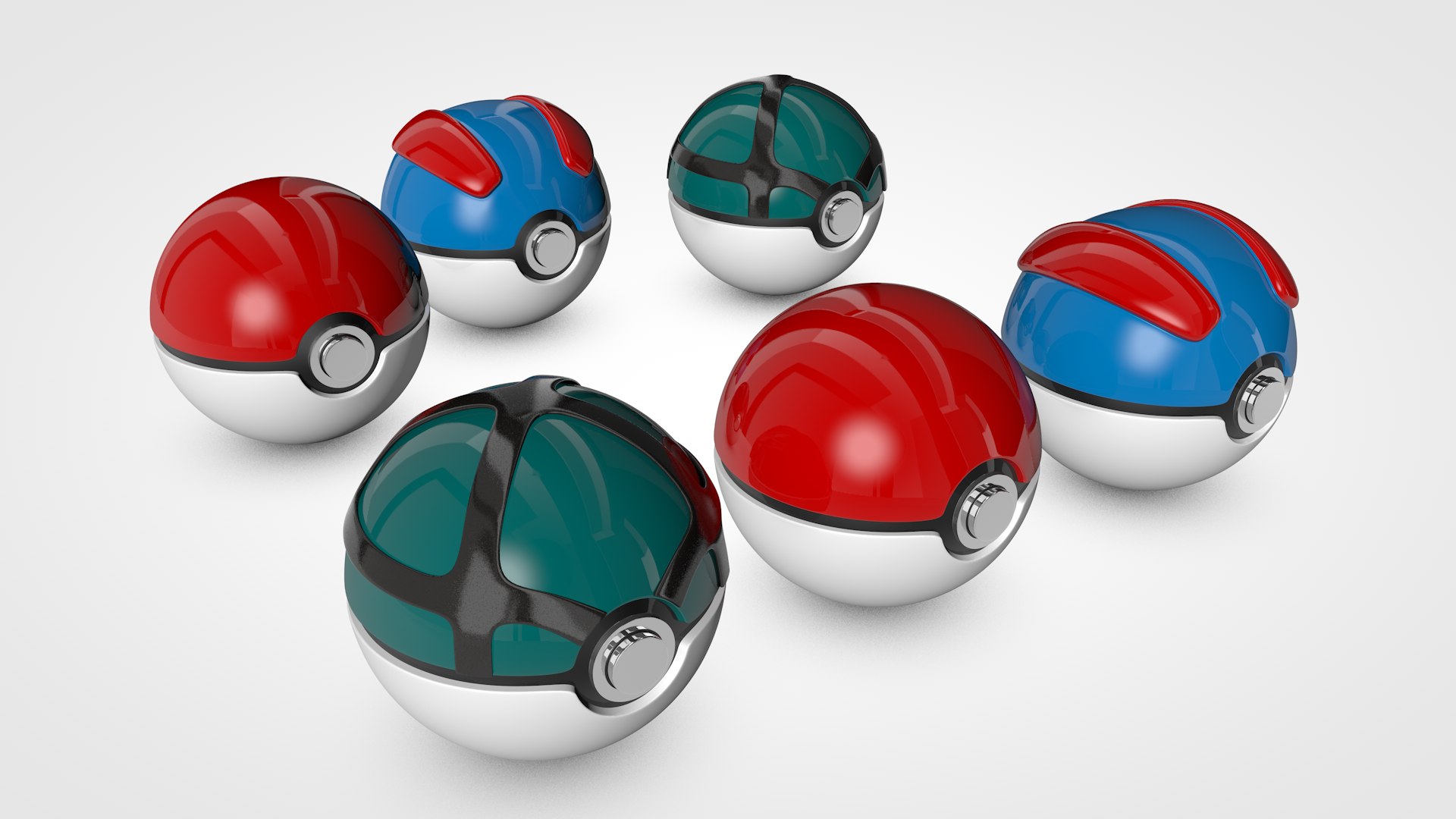 3d Model Poke Balls