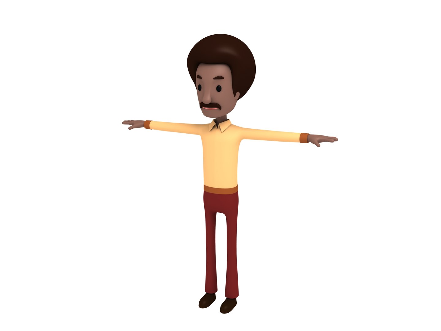 Disco man character cartoon model - TurboSquid 1345917