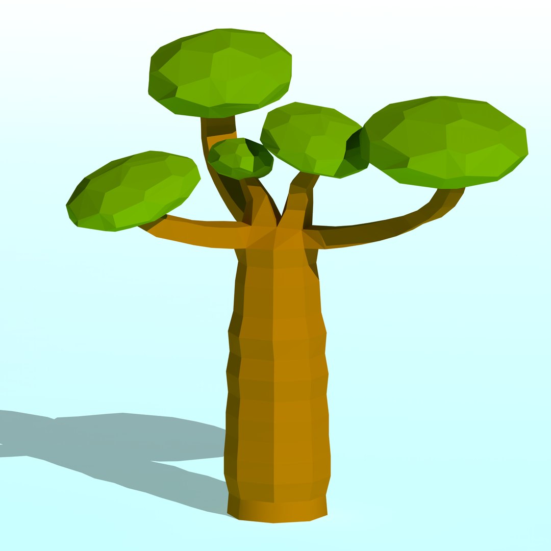 3D Model Baobab Tree Cartoon - TurboSquid 1311203