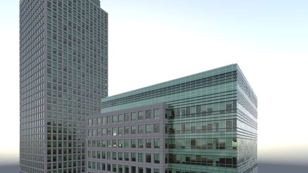 40 And 60 Bank Street Buildings Canary Wharf 3D - TurboSquid 1954653
