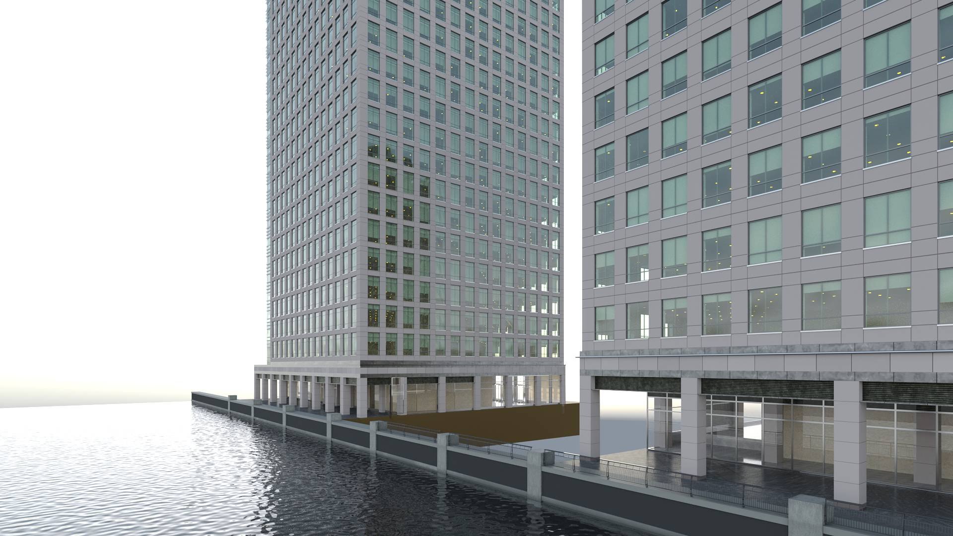 40 And 60 Bank Street Buildings Canary Wharf 3D - TurboSquid 1954653