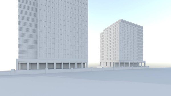 40 And 60 Bank Street Buildings Canary Wharf 3D - TurboSquid 1954653