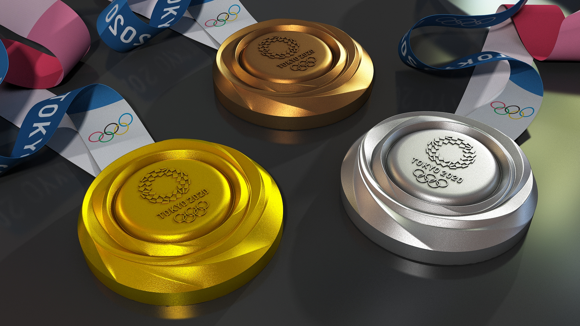 modelo 3d medallas olimpicas tokio 2020 - TurboSquid 1764444