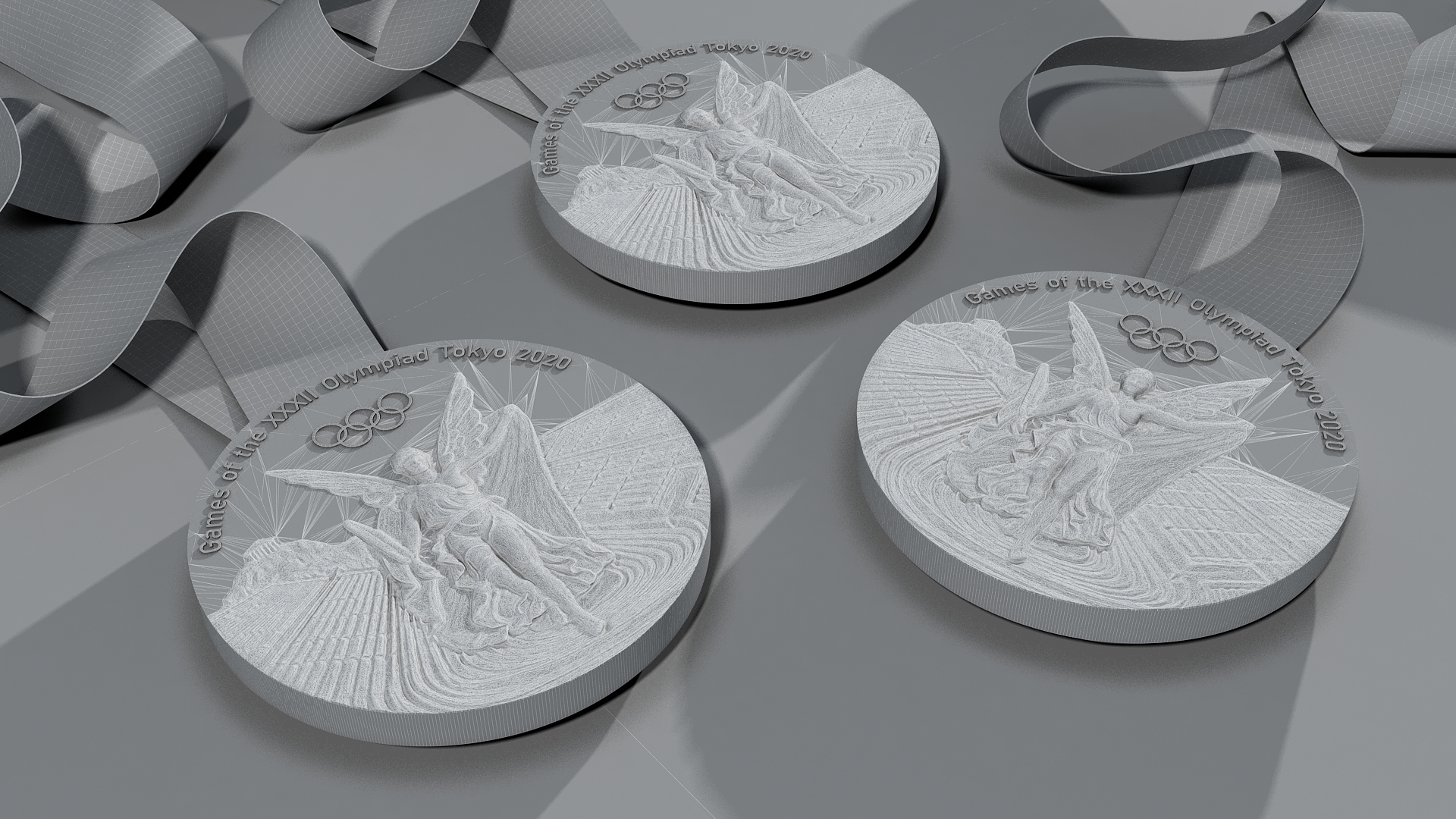 modelo 3d medallas olimpicas tokio 2020 - TurboSquid 1764444