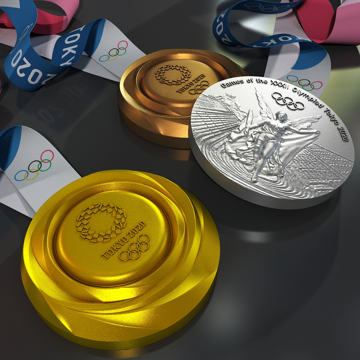 modelo 3d medallas olimpicas tokio 2020 - TurboSquid 1764444
