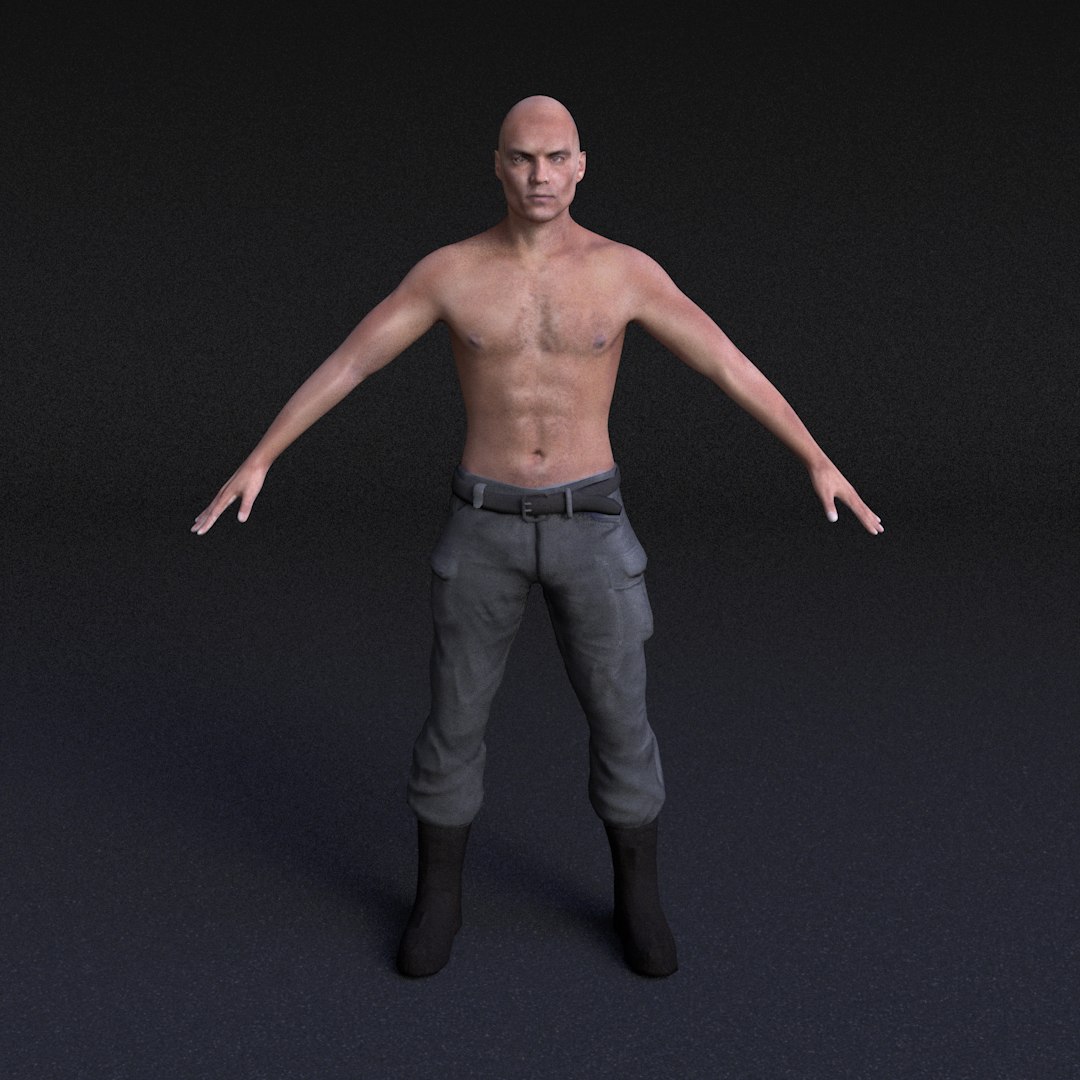 character male - rigged 3d model