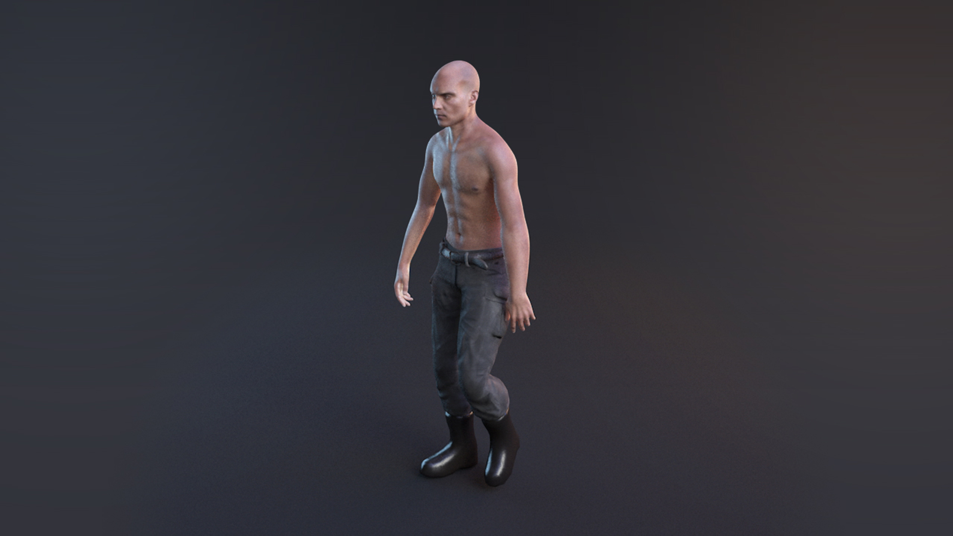 character male - rigged 3d model