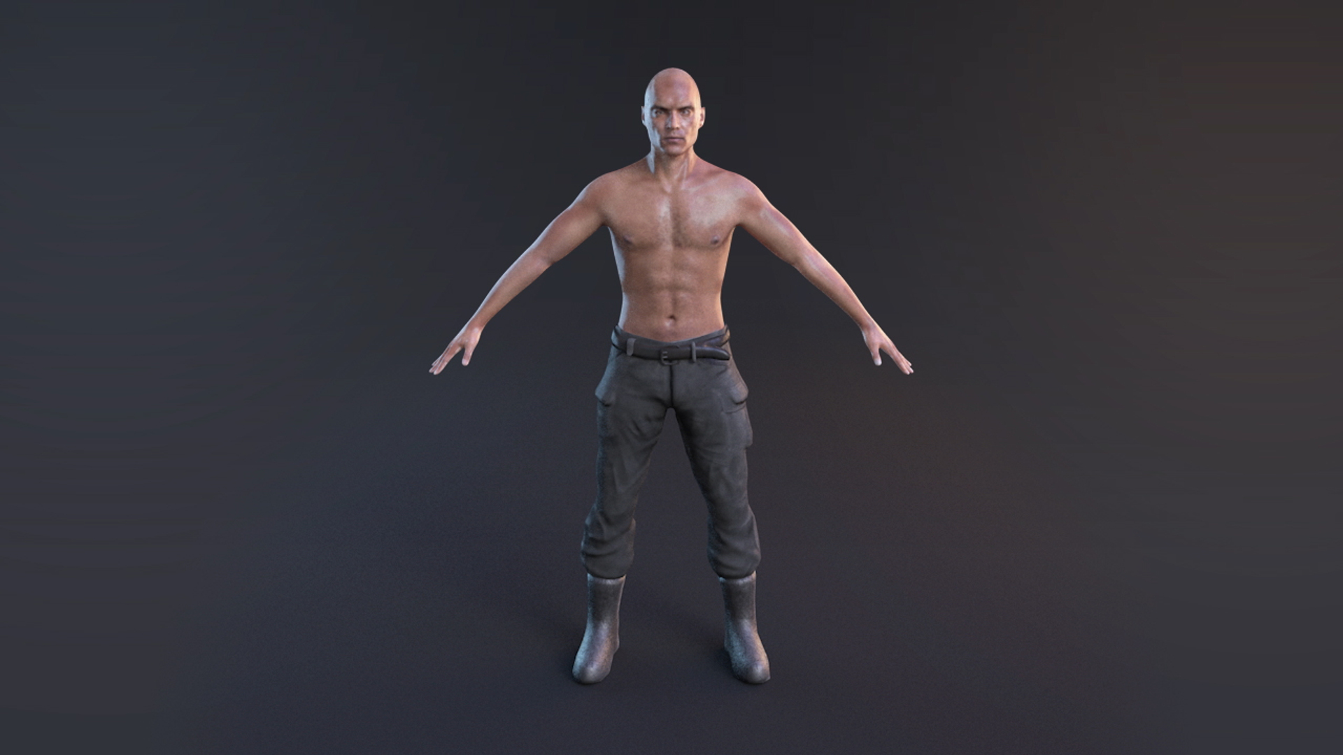 character male - rigged 3d model