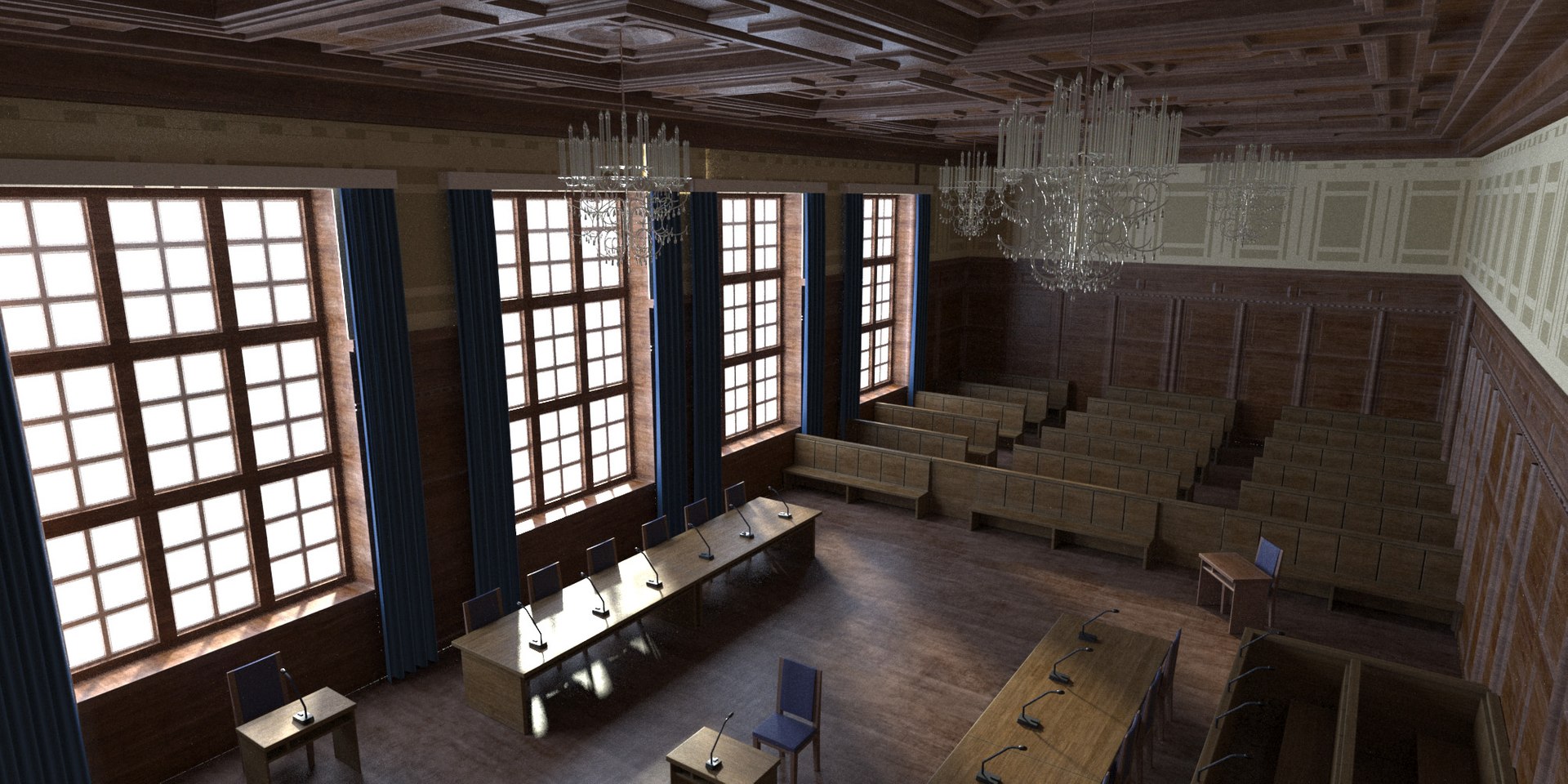 3D Model Court Room - TurboSquid 1363602