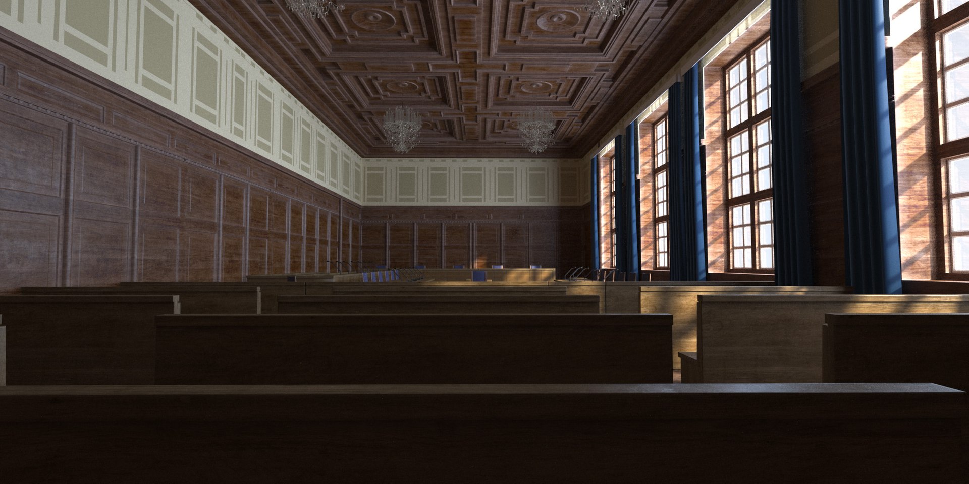 3D Model Court Room - TurboSquid 1363602