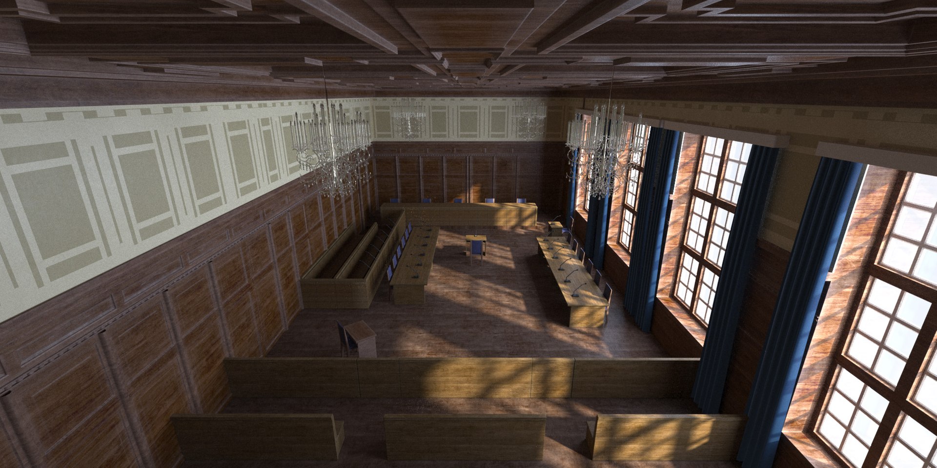 3D Model Court Room - TurboSquid 1363602