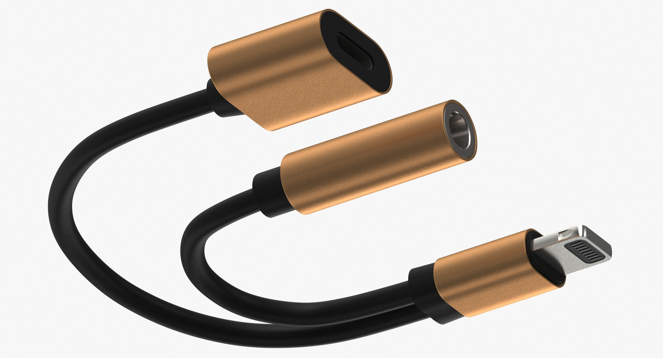 3D lightning jack aux adapter - TurboSquid 1504108