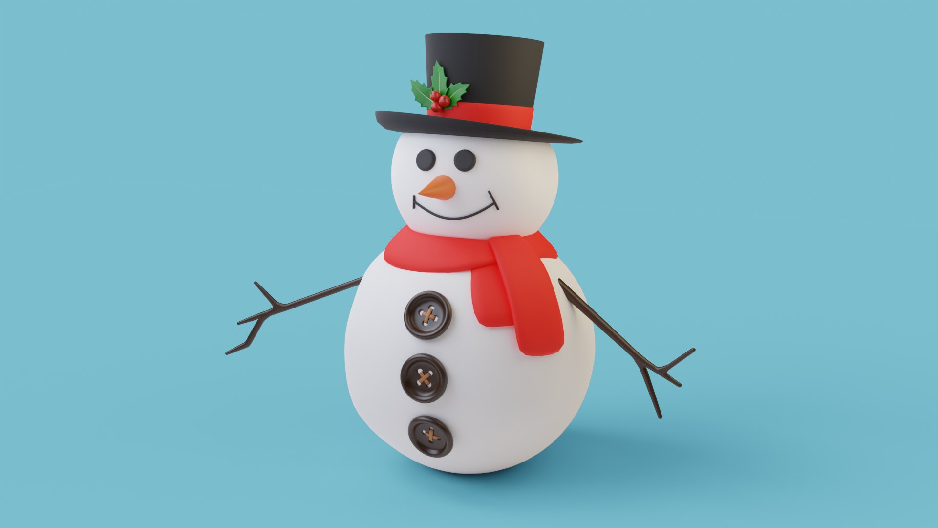 3D model Cartoon snowman - TurboSquid 2147444