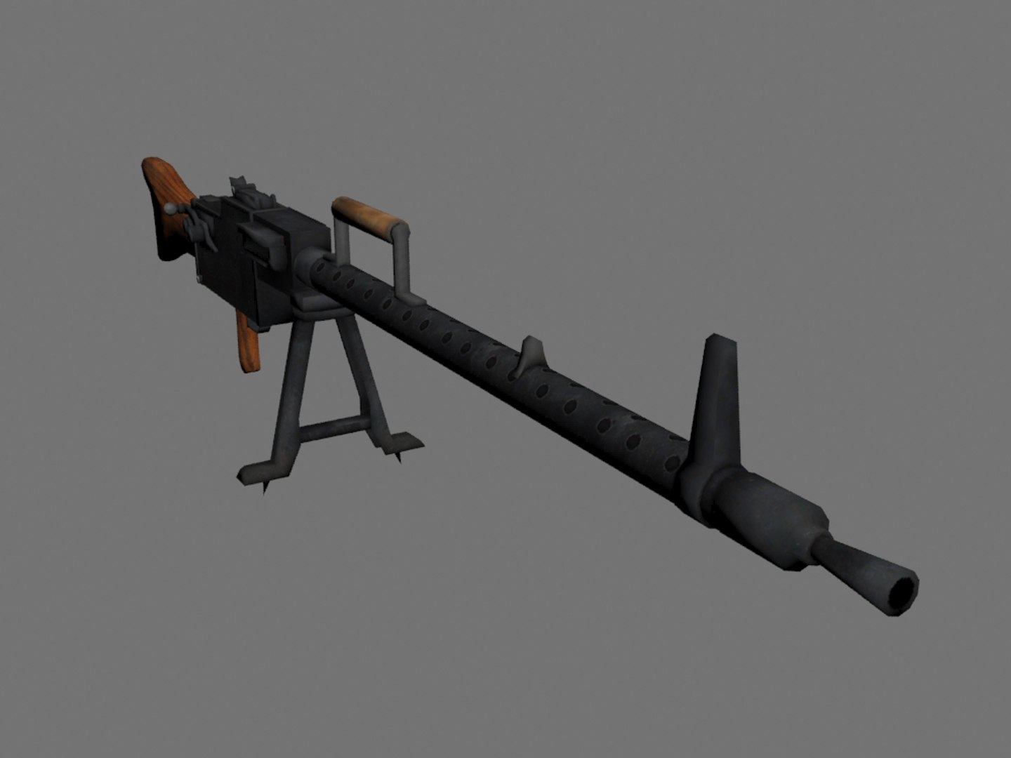 bergmann mg15 browning 3d model