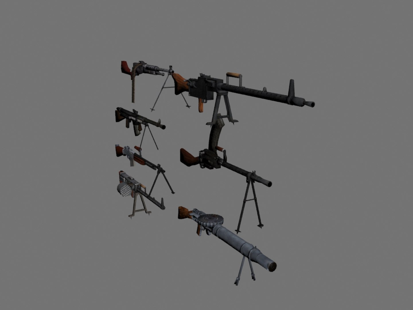 bergmann mg15 browning 3d model