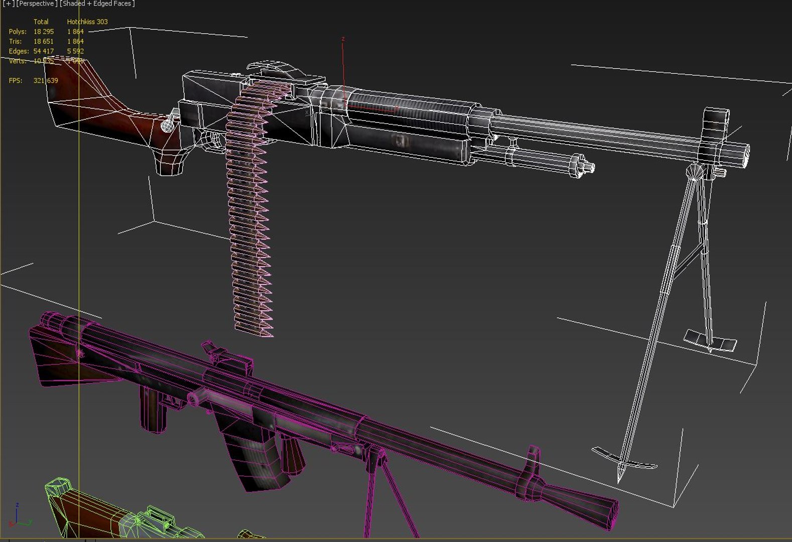 bergmann mg15 browning 3d model