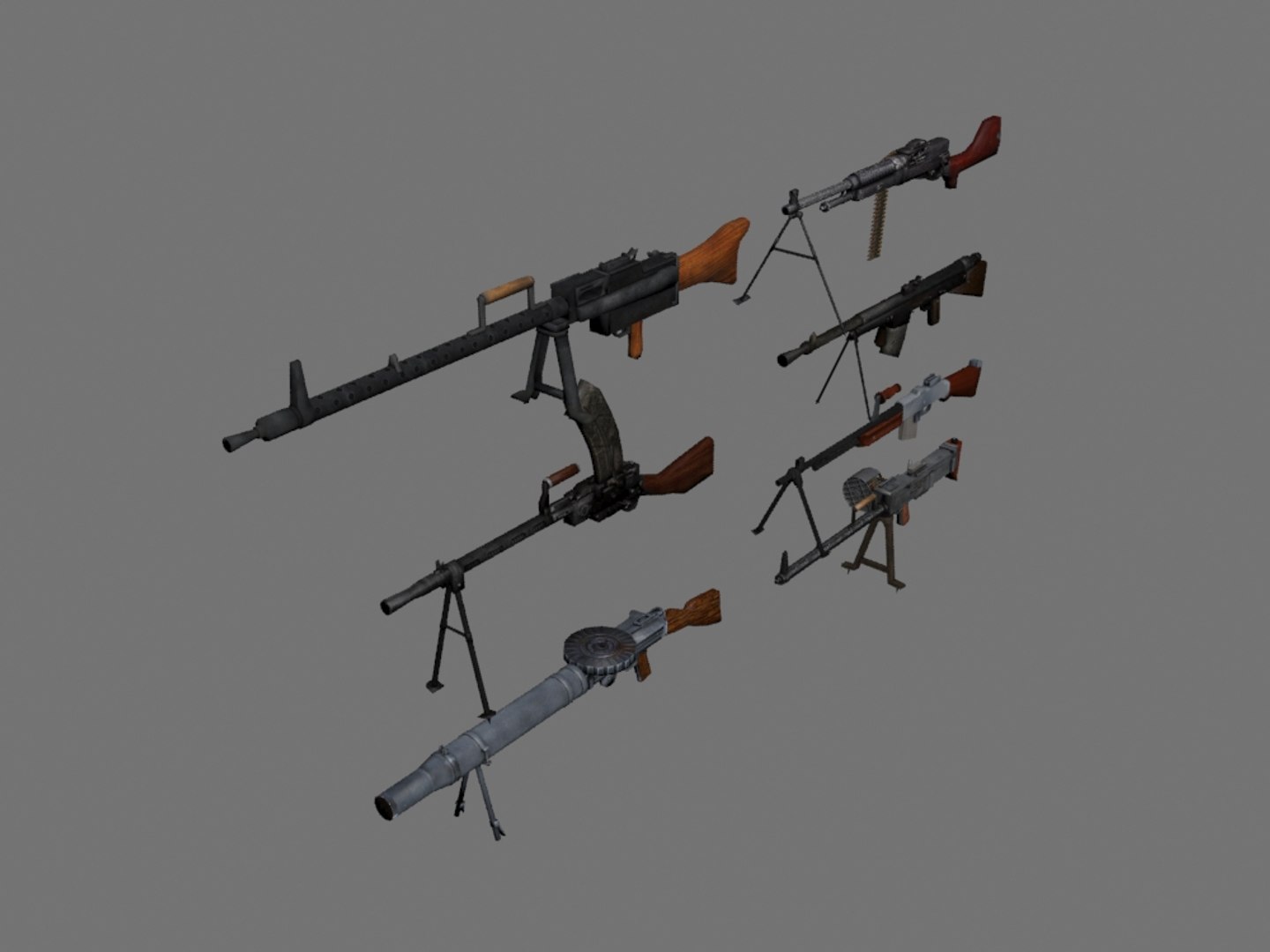 bergmann mg15 browning 3d model