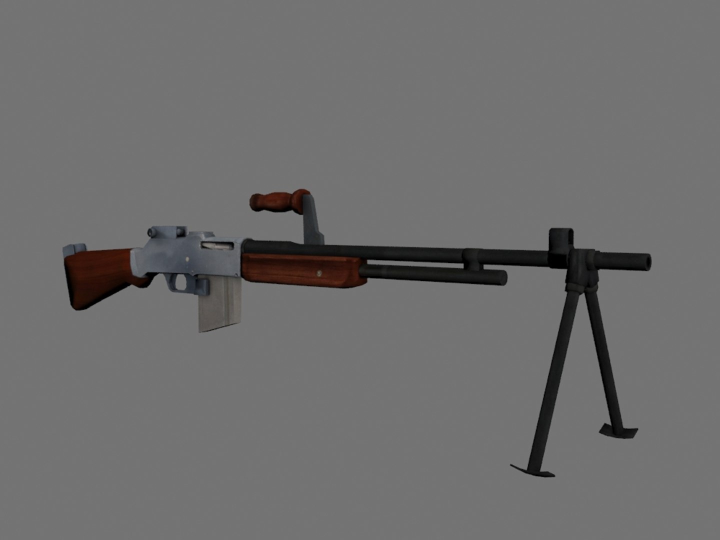 bergmann mg15 browning 3d model