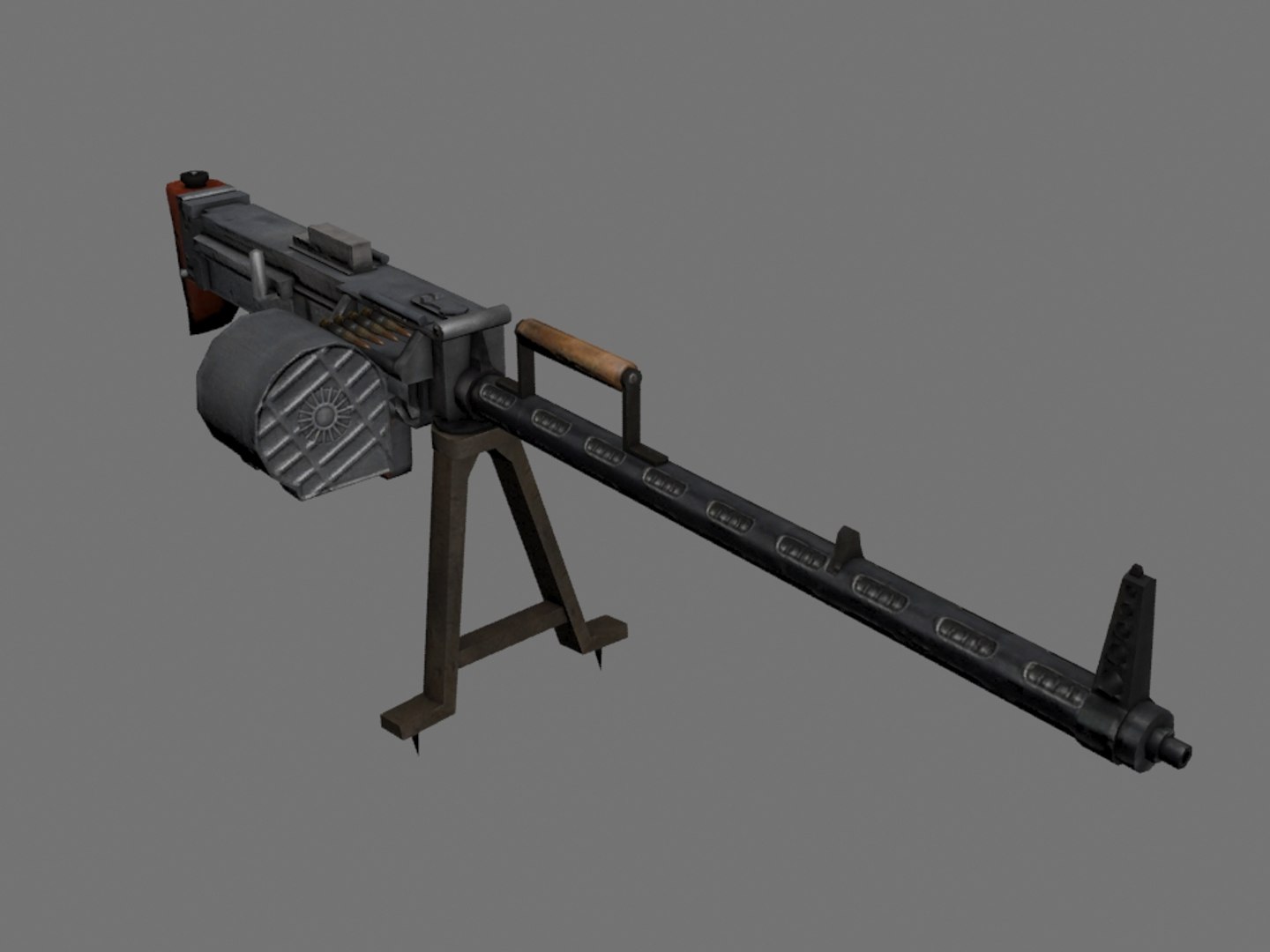 bergmann mg15 browning 3d model