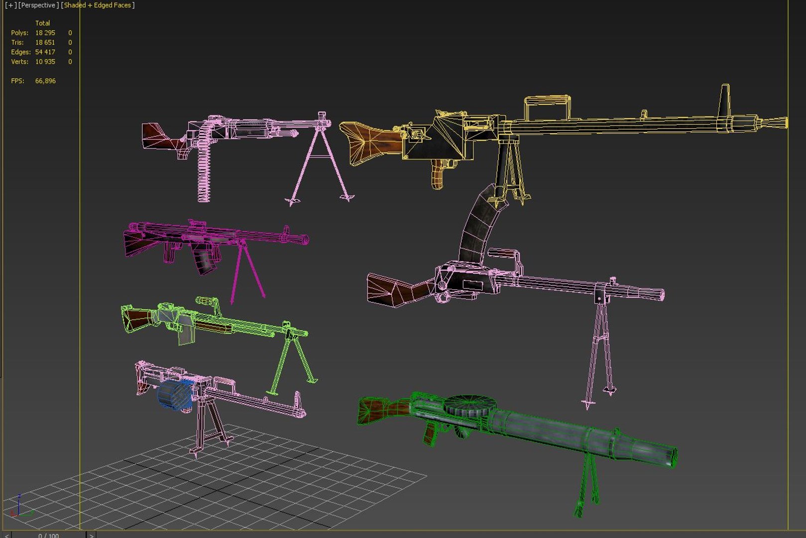 bergmann mg15 browning 3d model