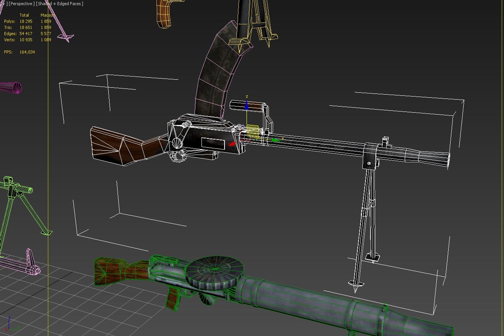 bergmann mg15 browning 3d model