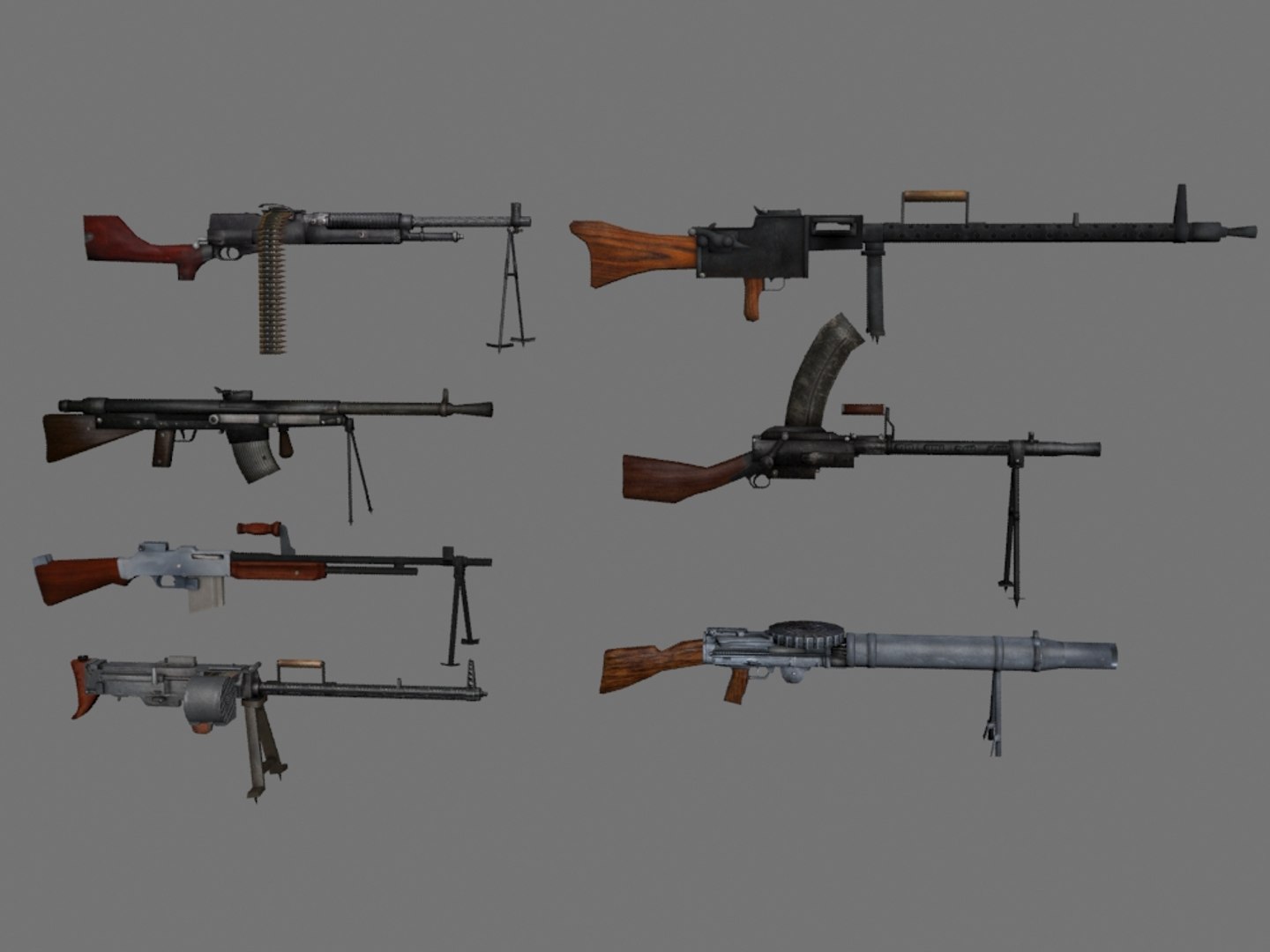 bergmann mg15 browning 3d model