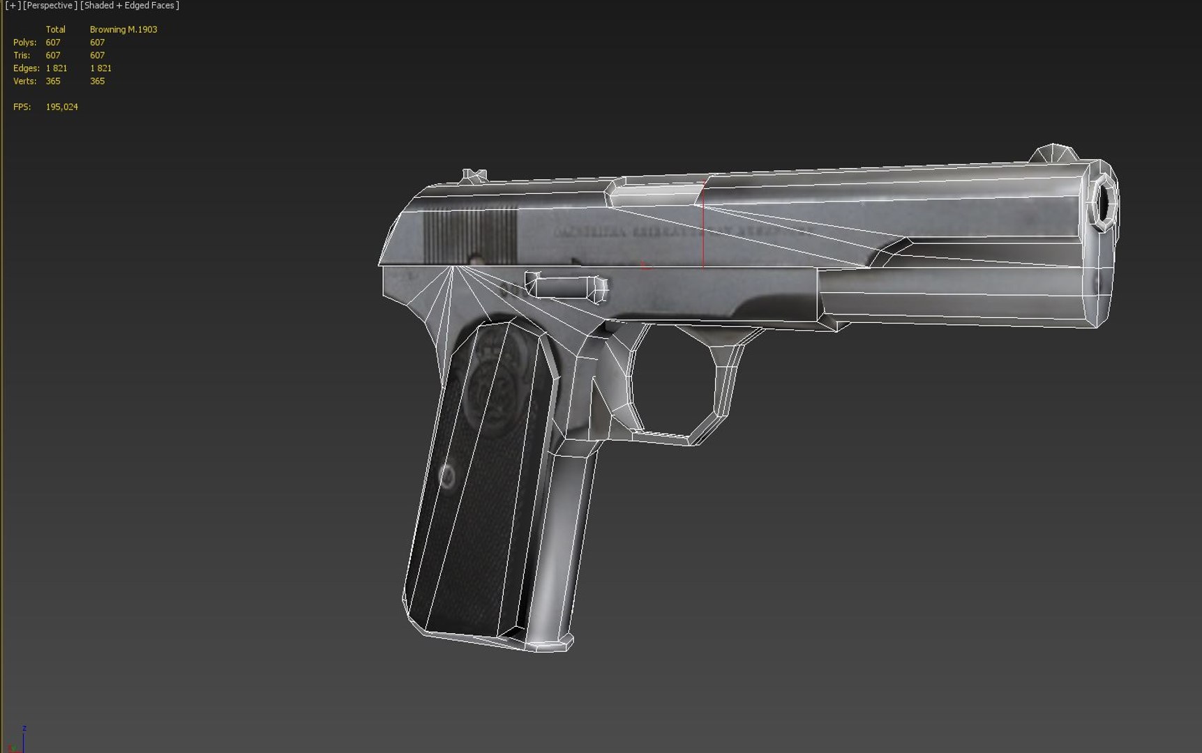 bergmann mg15 browning 3d model