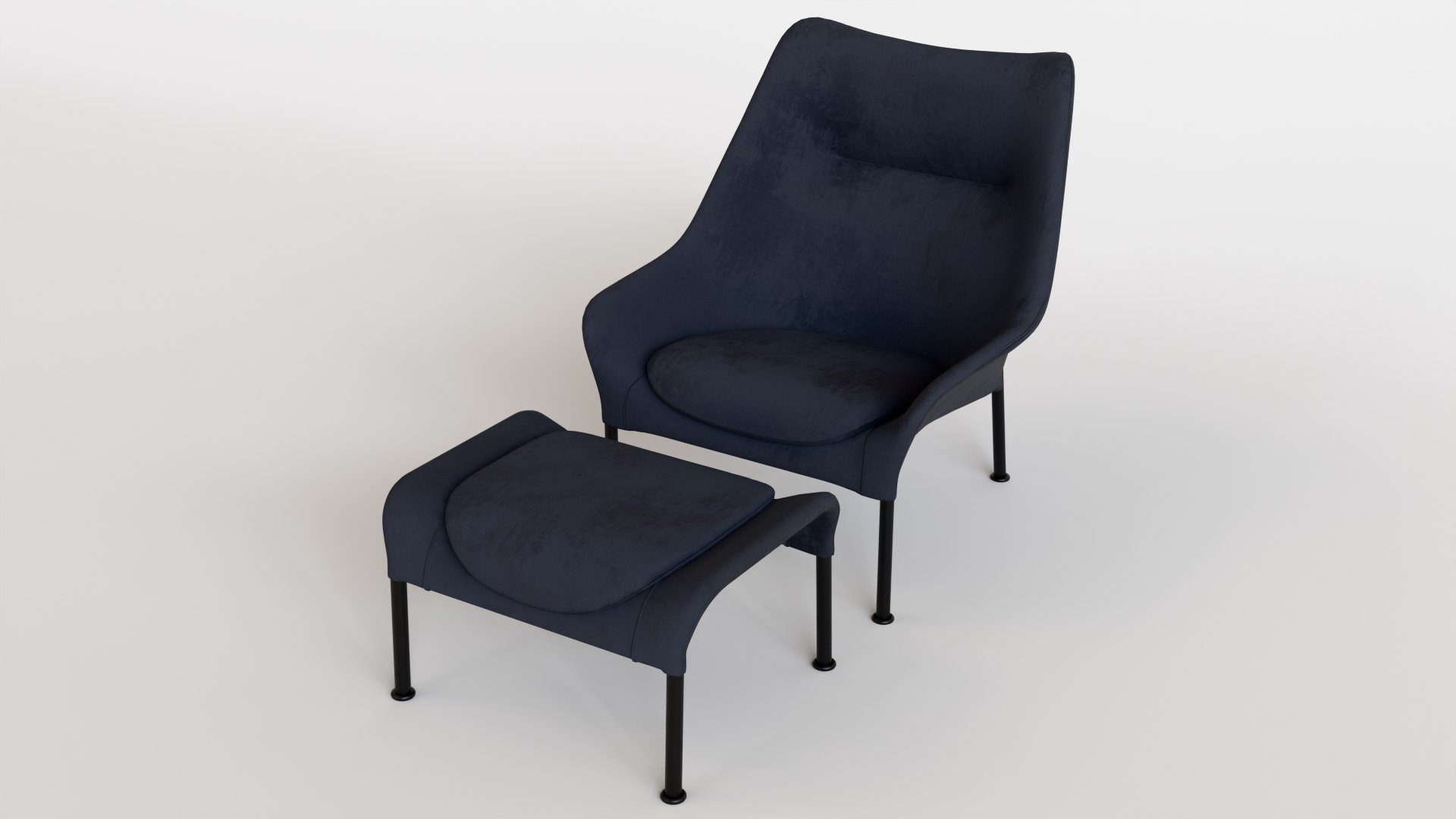 O2 Ottoman And Lounge Chair By Hay 3D Model - TurboSquid 2456868