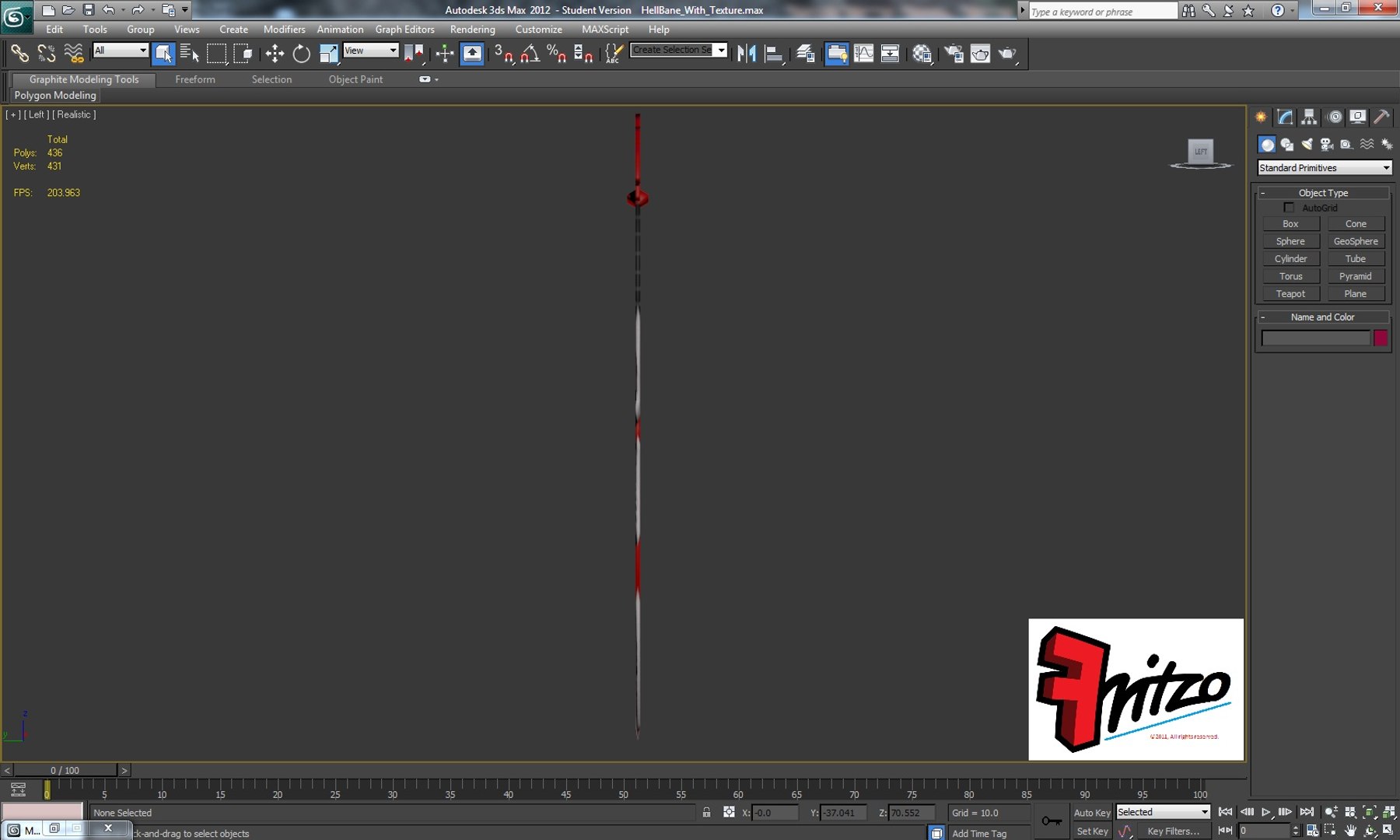 Hell Bane - Sword 3d Max