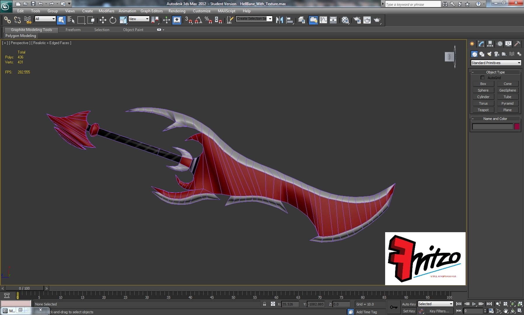 Hell Bane - Sword 3d Max
