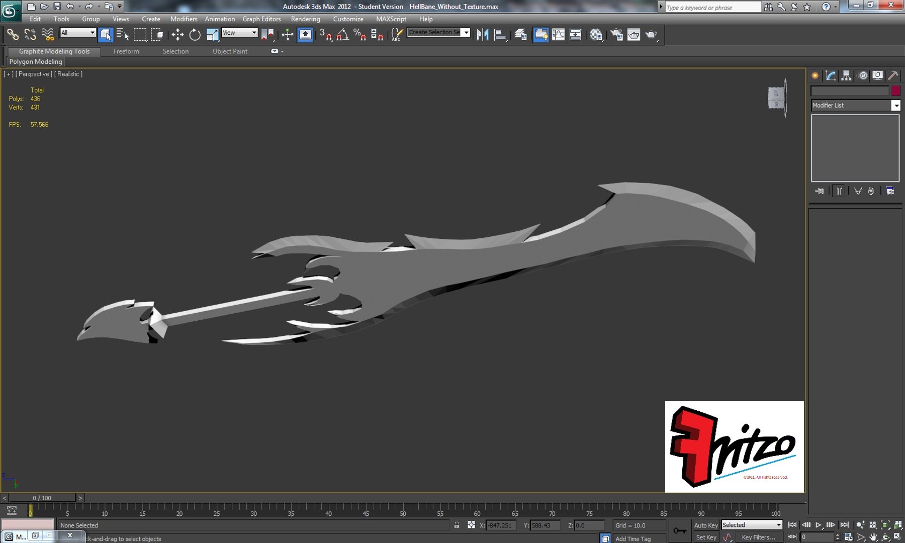 hell bane - sword 3d max