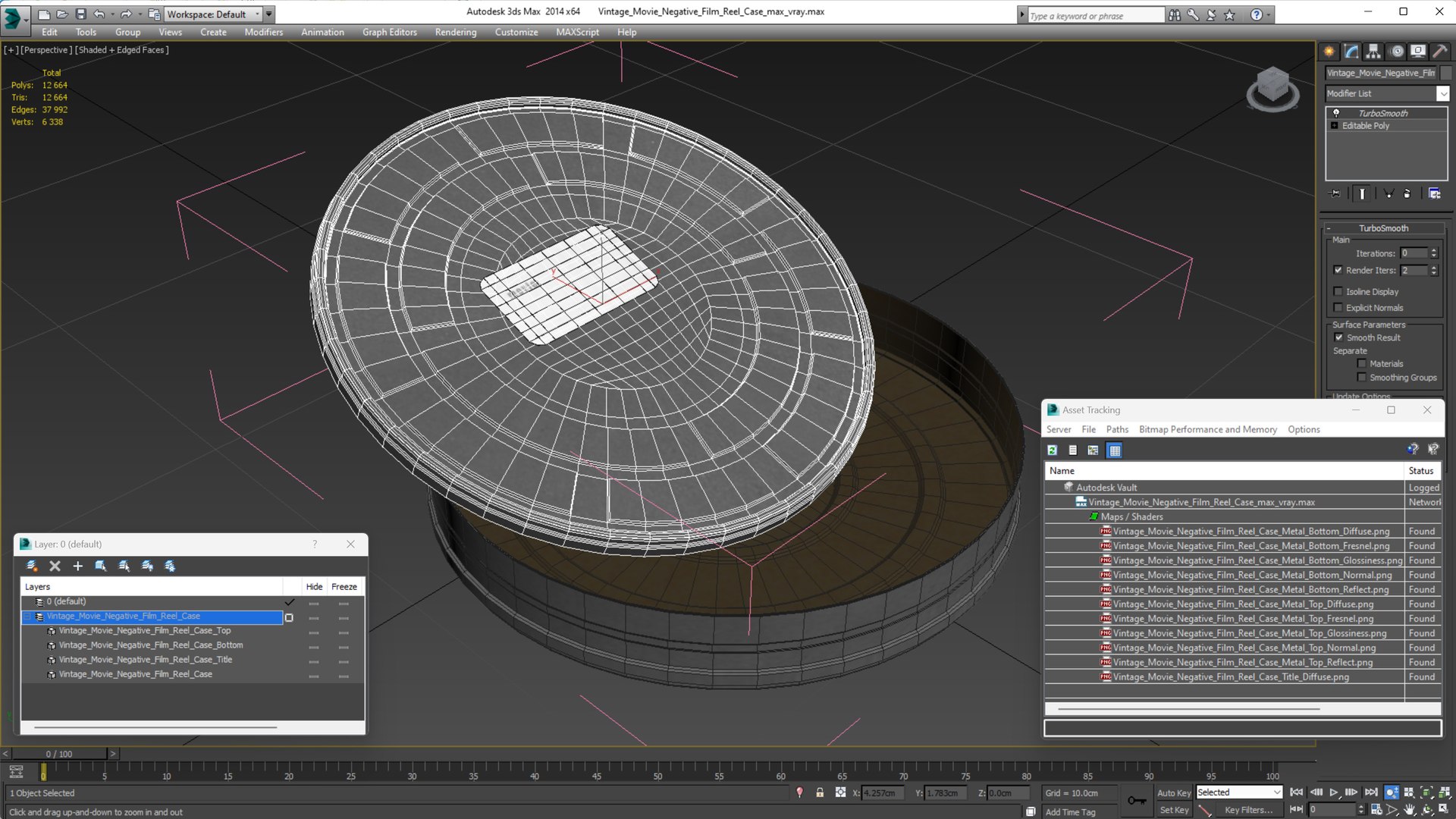 3D Vintage Movie Negative Film Reel Case Model - TurboSquid 2140326