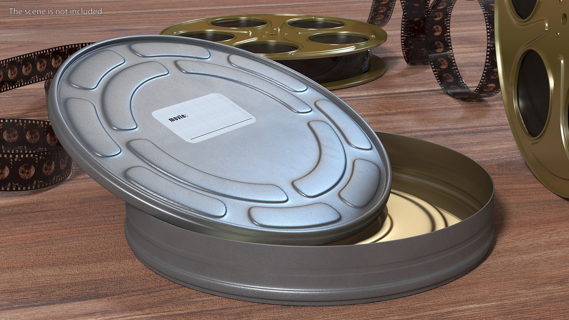 3D Vintage Movie Negative Film Reel Case Model - TurboSquid 2140326